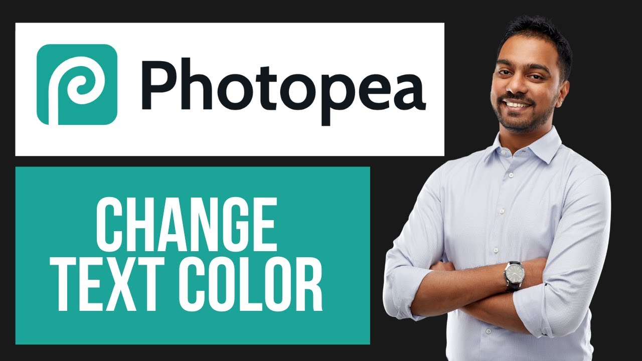 How to Change Text Color in Photopea | Quick Styling Tip - YouTube