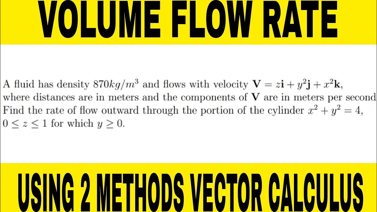 Rate Of Flow Using Divergence Theorem And Flux Integral - YouTube
