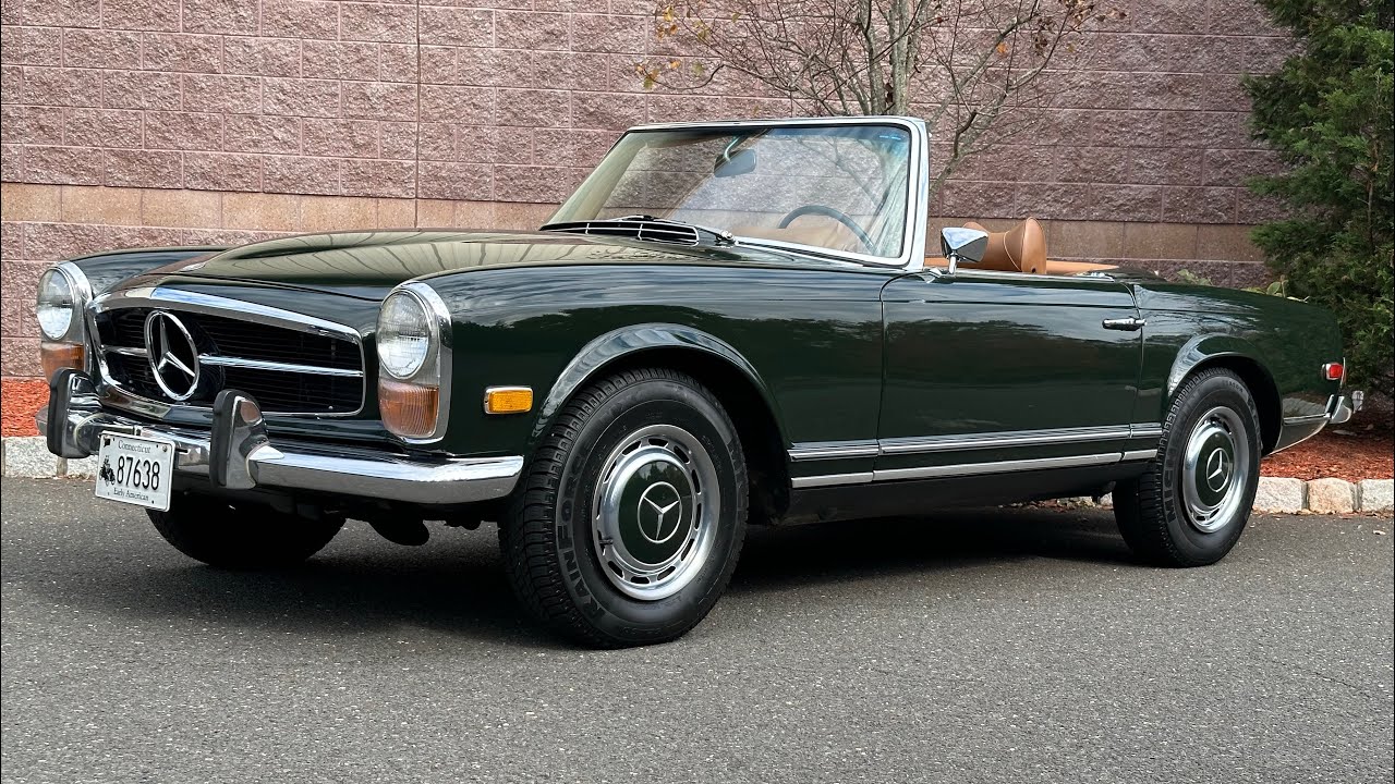 1971 Mercedes-Benz 280SL 4 speed dark olive over cognac MB Tex. 3 ...