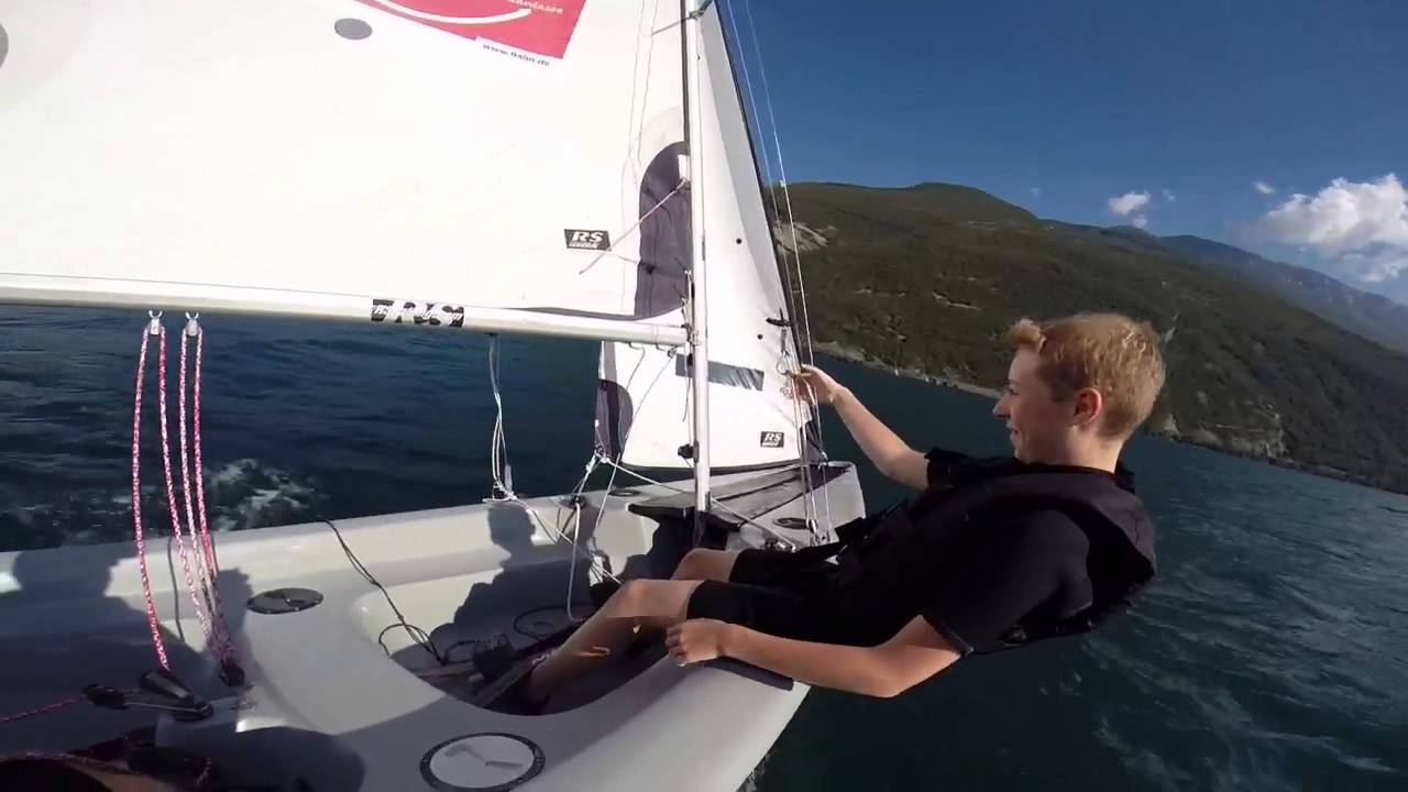 Sailing an RS Vision on lake Garda - YouTube