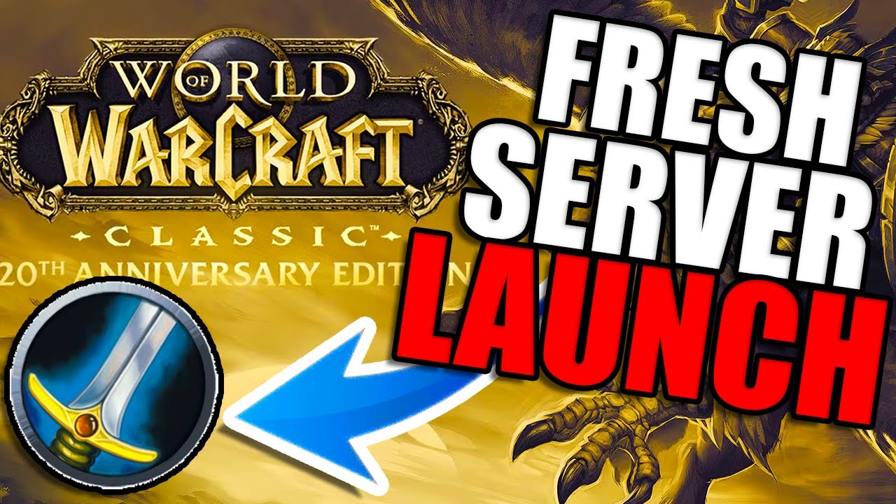 🔴 CLASSIC FRESH SERVER LAUNCH - DAY 1 ⚔️ WARRIOR LEVELING 🎉 World of ...