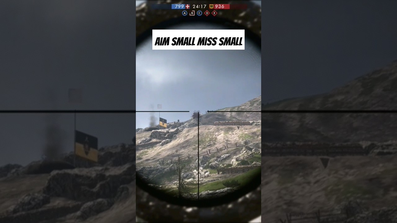 Aim Small Miss Small | Battlefield 1 #battlefield1 #snipershort # ...