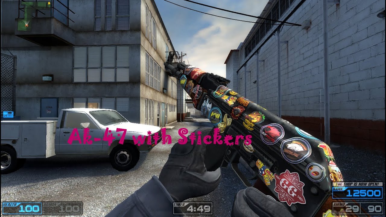 Counter Strike Source Ak47 With Stickers - YouTube