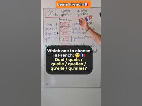 Which one to choose in French: 🤔🇨🇵 Quel / quels / quelle / quelles / qu ...