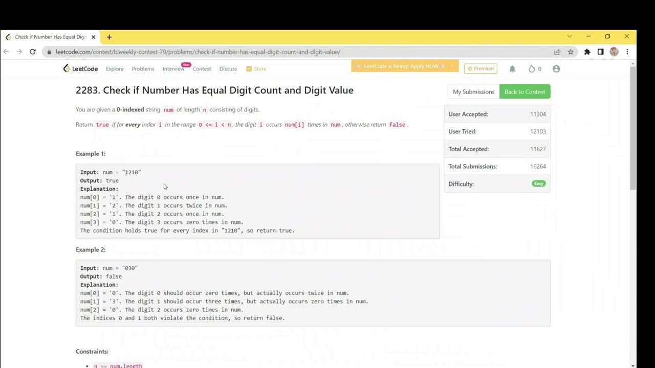 LeetCode 2283 Solution in Java - YouTube