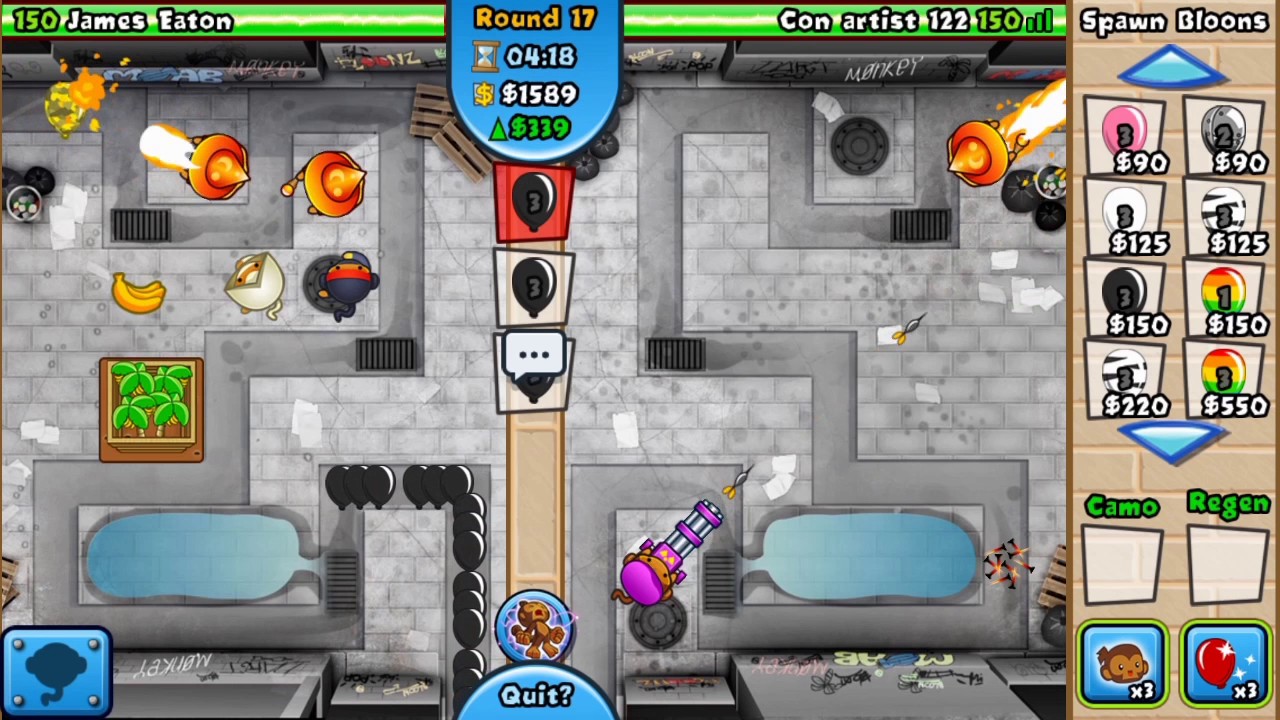 Balloon tower defence battles - YouTube