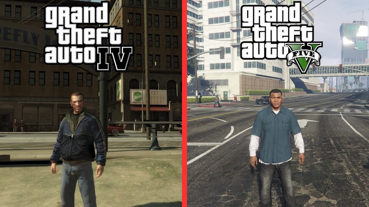 GTA 4 VS GTA 5 | physics and details comparison | which game is better ( GTA IV VS GTA V) - YouTube