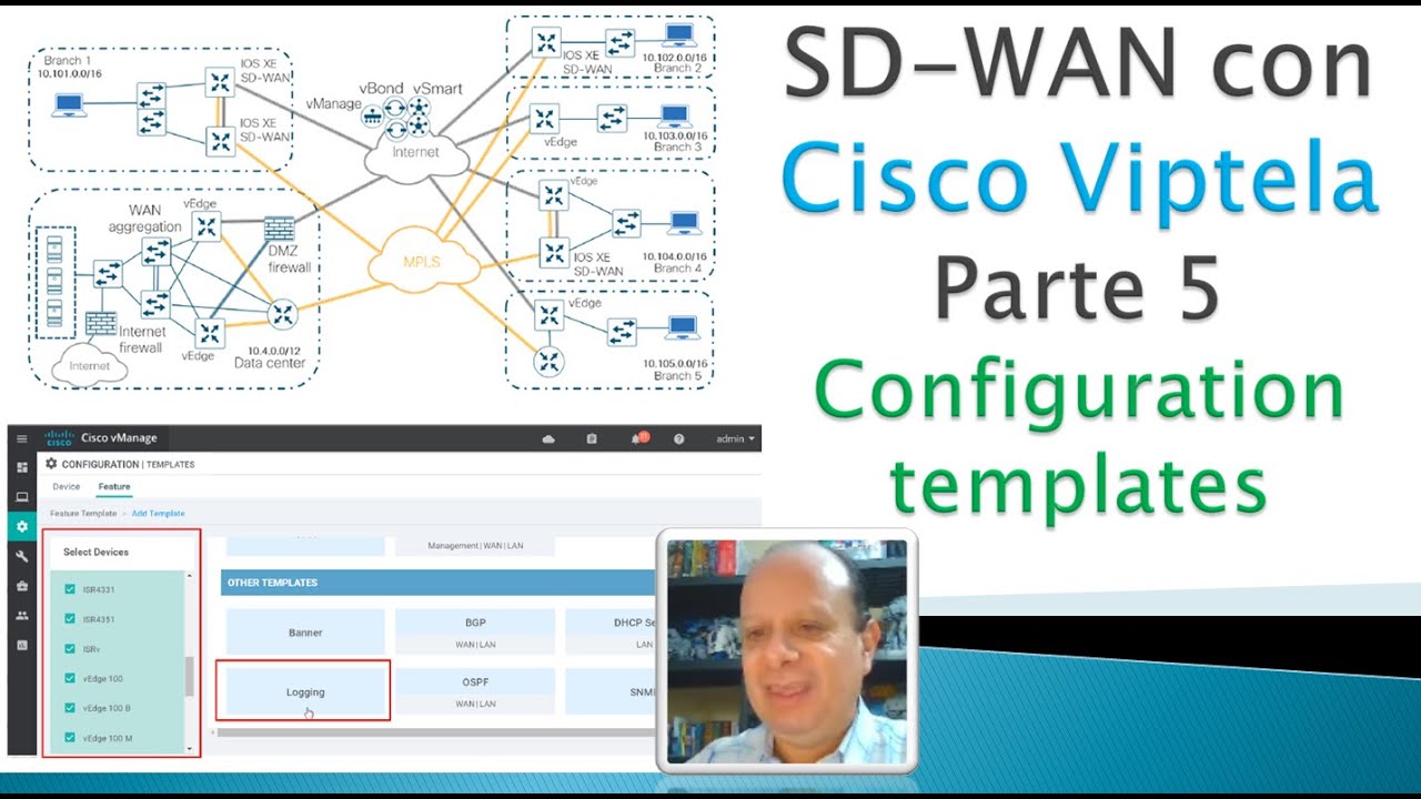 Tutorial 80 SDWAN con Cisco Viptela | Parte 5 | Configuration templates ...