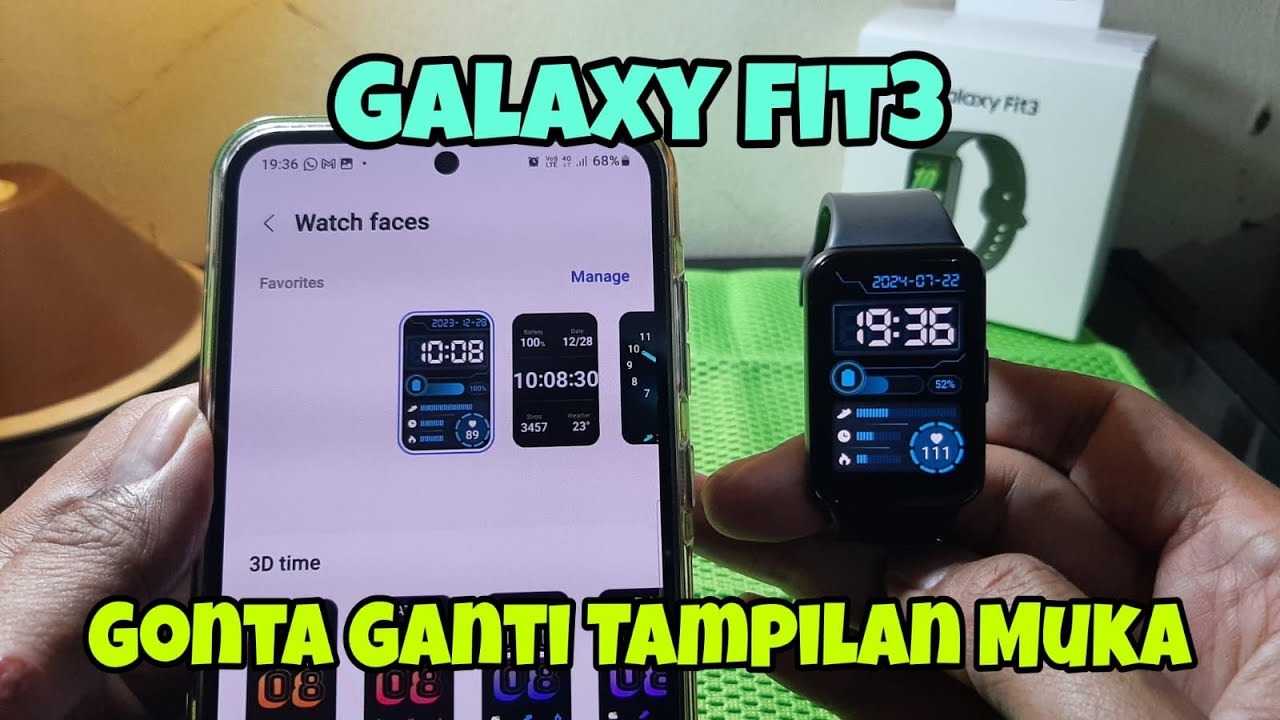 Tutorial Samsung Galaxy Fit3 | Gonta Ganti Watch Faces - Vlog #285 ...