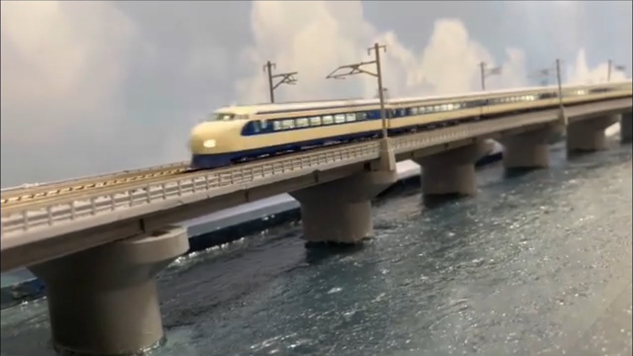 Nゲージ 0系新幹線(その2) N-scale Shinkansen 0 series (Part2) - YouTube