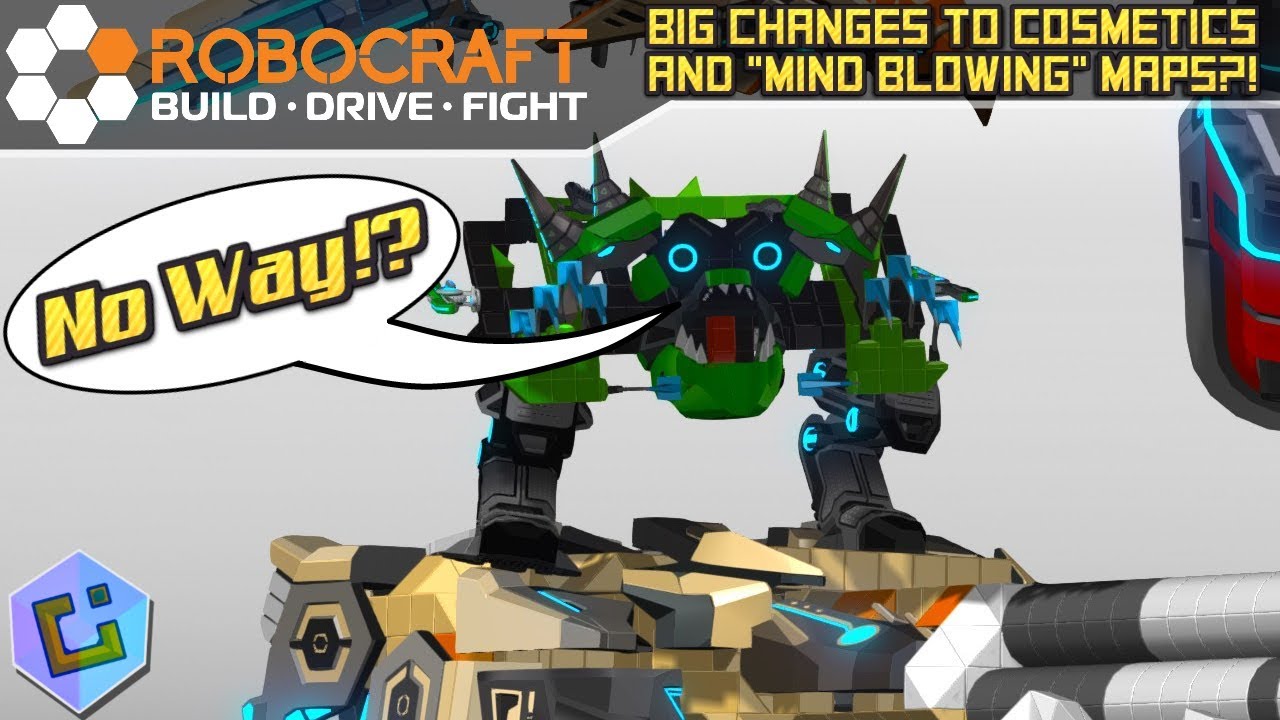 Robocraft - Big Changes to Cosmetics and "Mind Blowing" Maps?! - YouTube