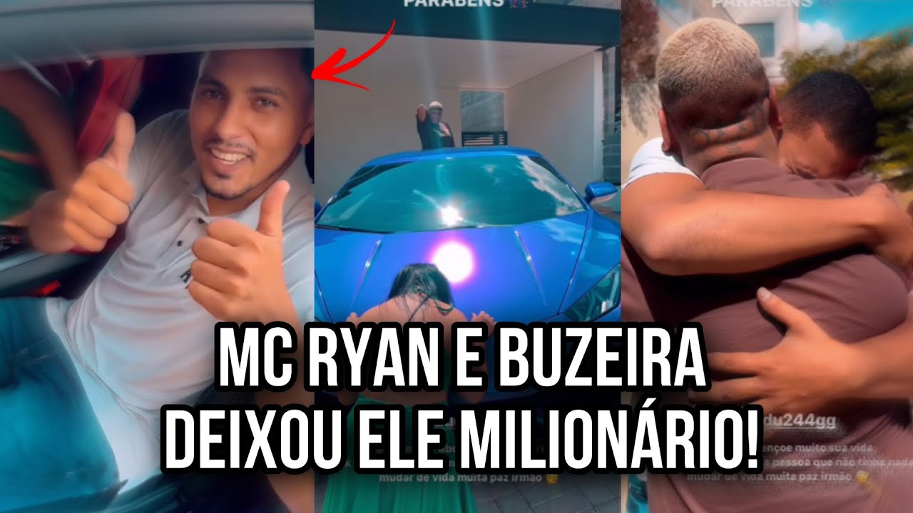 BUZEIRA e MC RYAN SP entregaram MANSÃO e LAMBORGHINI para SORTUDO e NEGO DO BOREL FUGIU? - YouTube