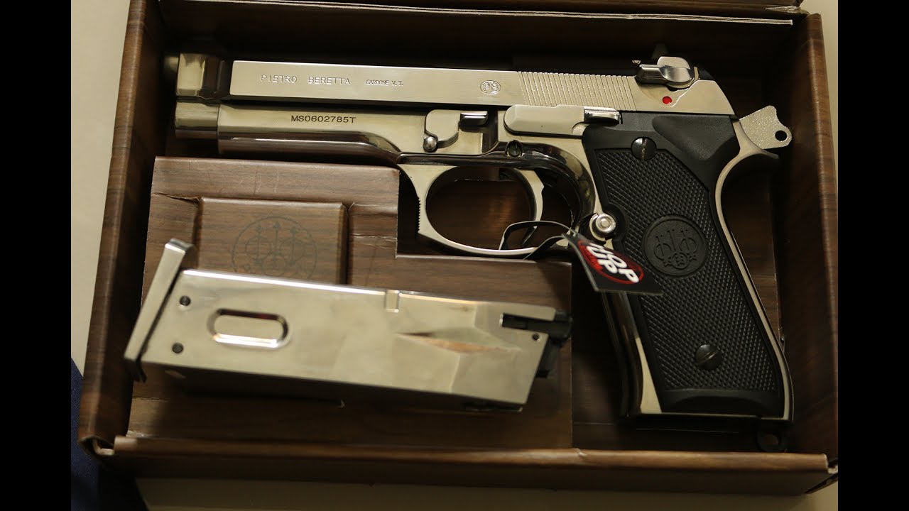 ปืน BBgun Berretta 92FS Silver 6 mm. AirSoftGun - YouTube