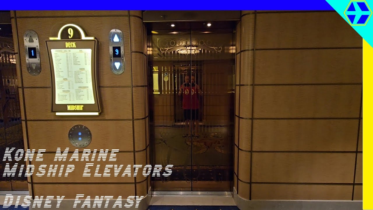 ABSOLUTELY ASTONISHING! KONE Marine Traction (Midship) Elevators on the Disney Fantasy Cruise ...