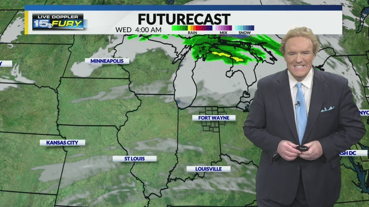 Sunshine this morning with gusty winds and spring-like temps - YouTube
