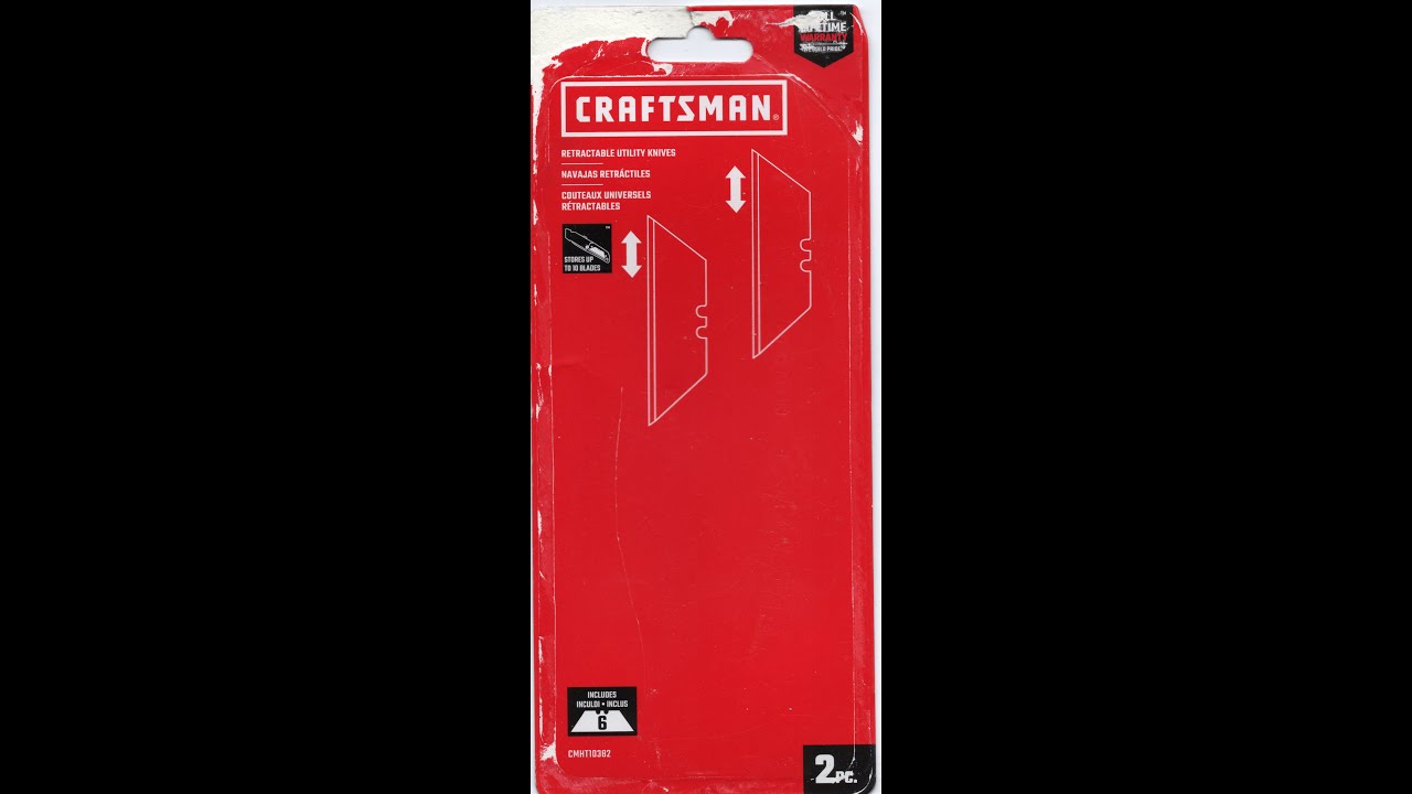 CRAFTSMAN Utility Knife Retractable Razor Blade 2-Pack CMHT10382 (03-03 ...