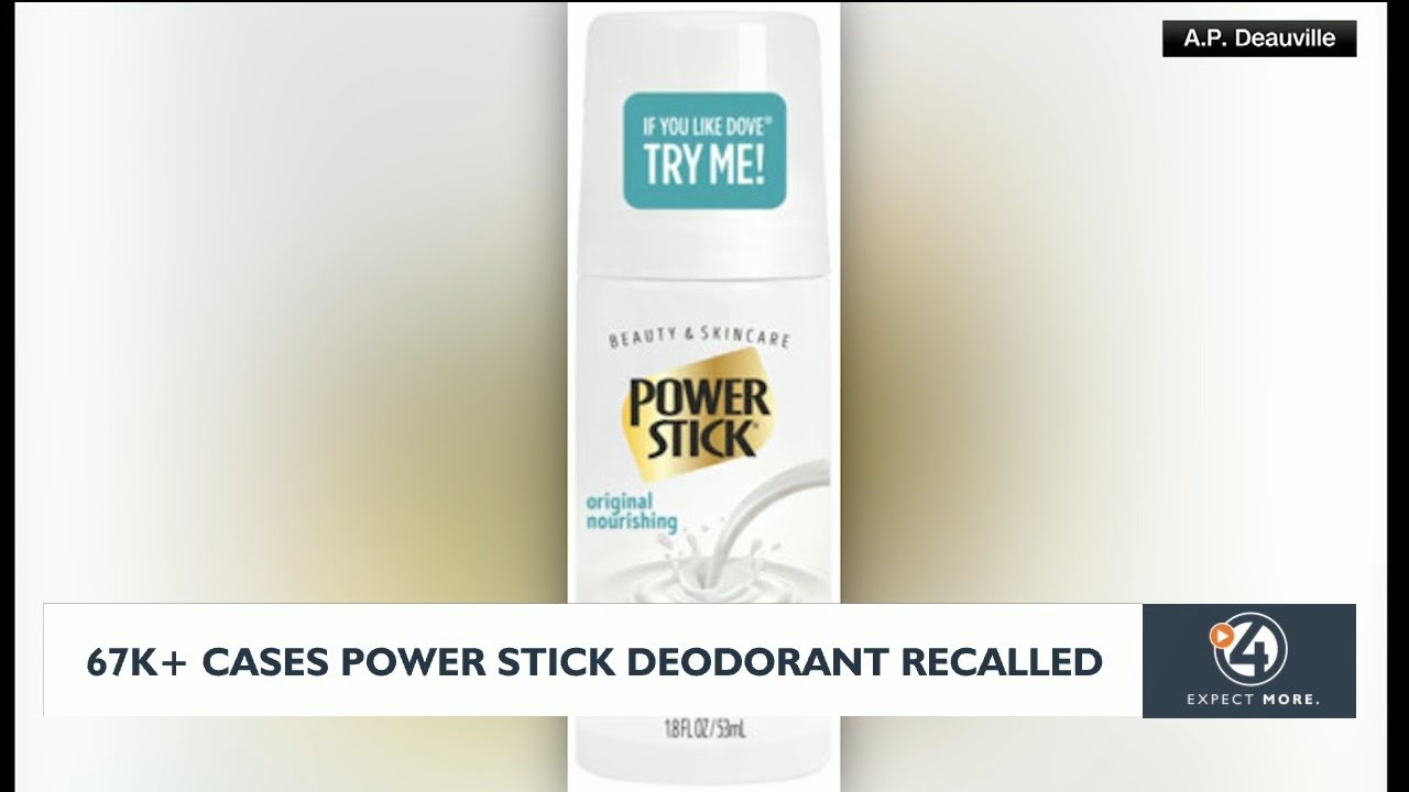 Over 67,000 cases of Power Stick deodorant recalled - YouTube