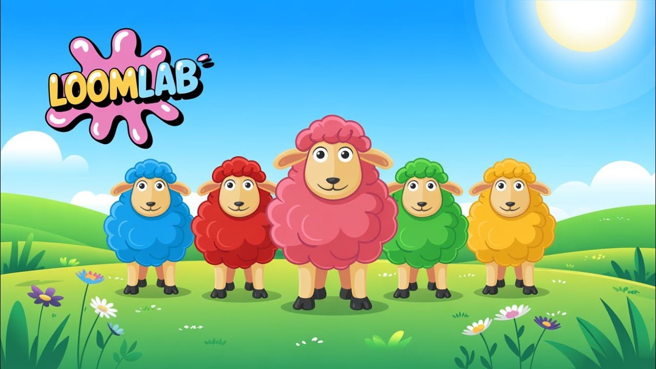 Baa Baa Black sheep|Colorful Sheeps Song|Loomlab Nursery Rhymes & Kids ...