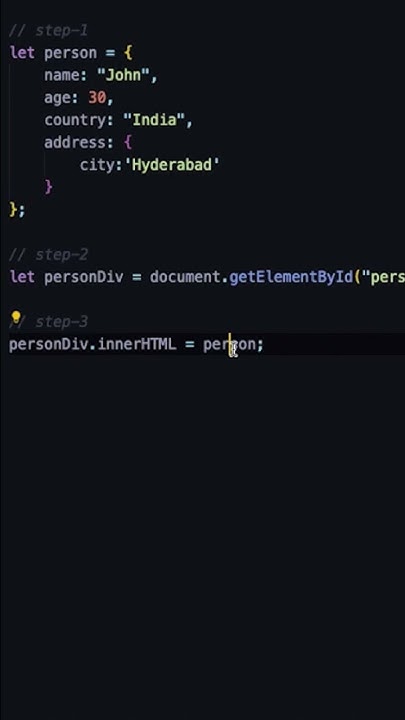 How To Display Json Object On A Webpage In Javascript Javascript Shorts Short Shortvideo