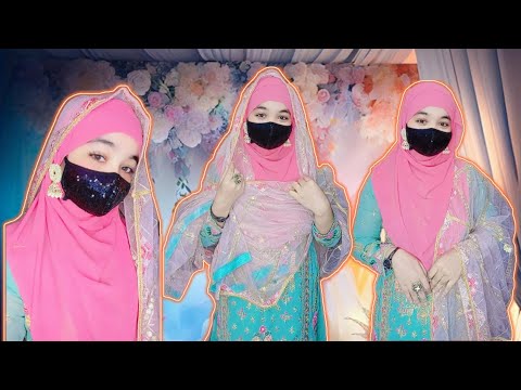 Wedding Guest or Party Wear Hijab tutorial with Earrings Full Coverage ...