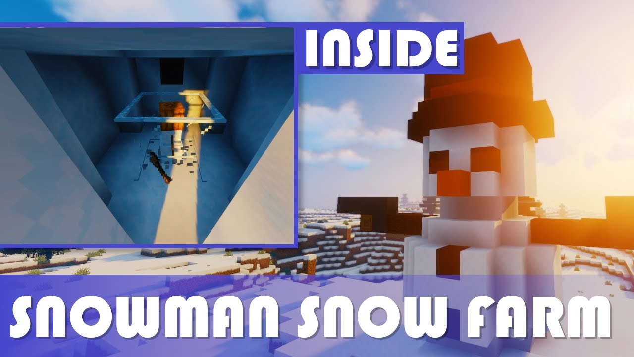 Minecraft: Snowman Snow Farm | Easy 20,000/hr Christmas Snowball Farm ...