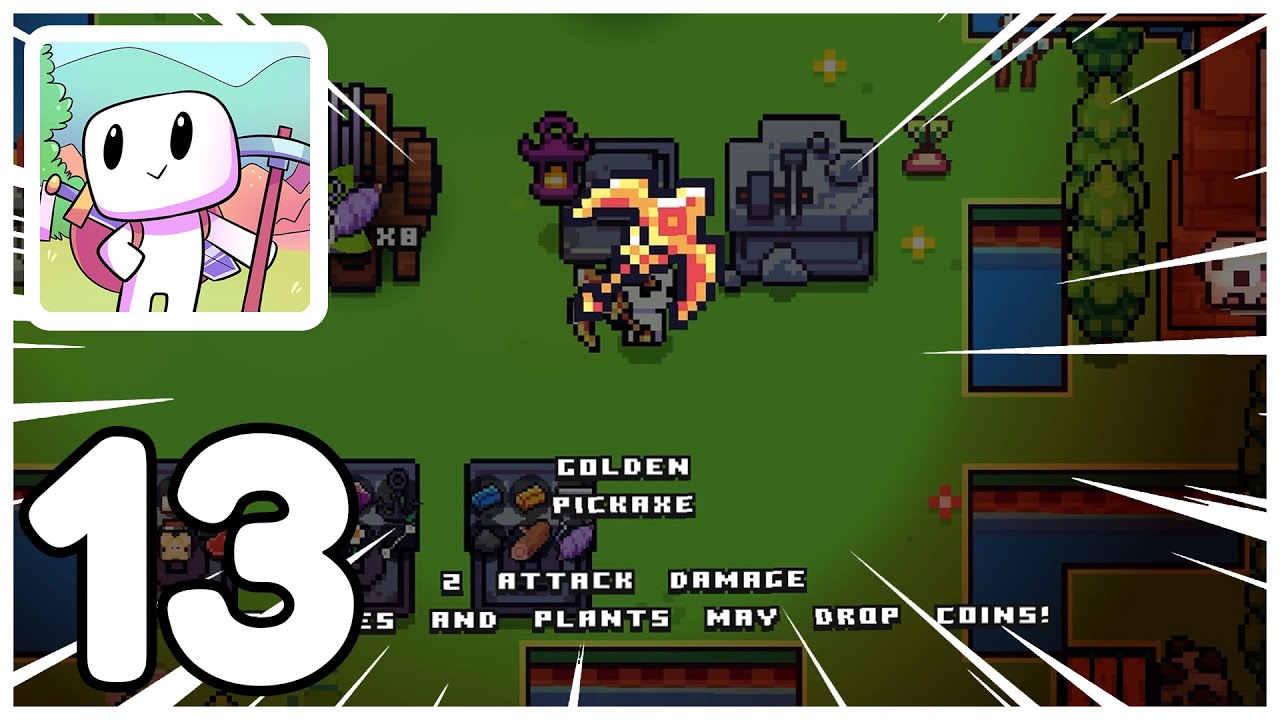 Golden Pickaxe - Forager - Gameplay Walkthrough Part 13 (iOS, Android ...