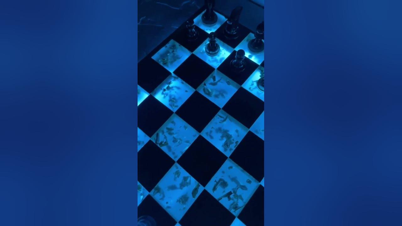 Шахматы с подсветкой из эпоксидной смолы шахматы Chess