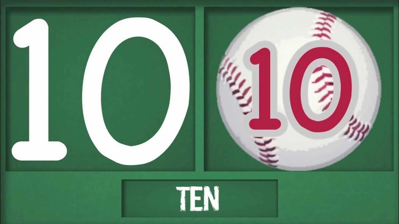 Number Counting Baseballs - Learn Numbers 1 to 10 for Kids (HD) - YouTube