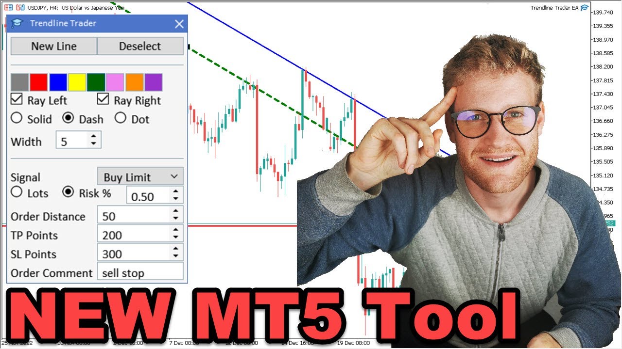 Analyze and Trade Trends Easily with the MT5 Trendline Trader EA - YouTube