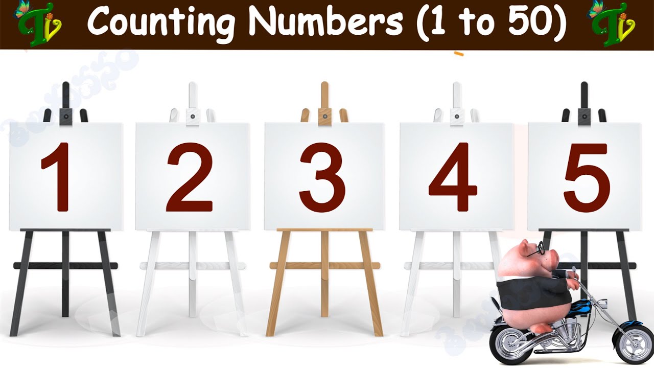 #Counting Numbers from 1 to 50 for kids | Numbers counting 50 for ...