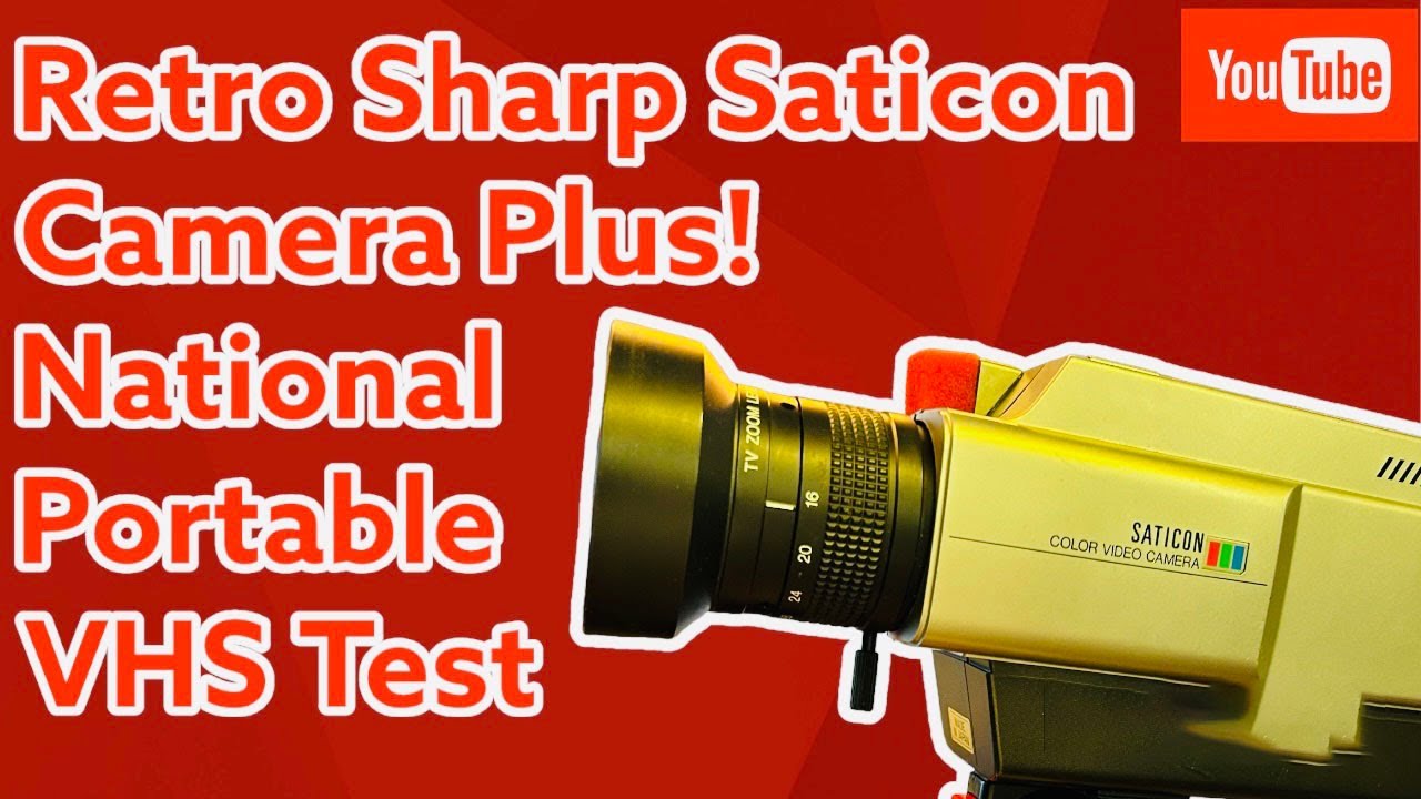 1983 SHARP SATICON CAMERA XC-51 AND PANASONIC NV-180 VHS PORTABLE DC ...