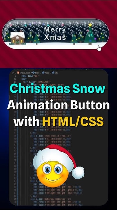 ☃️Christmas Snow Button using #html and #css #frontenddevelopment #programming #coding # ...