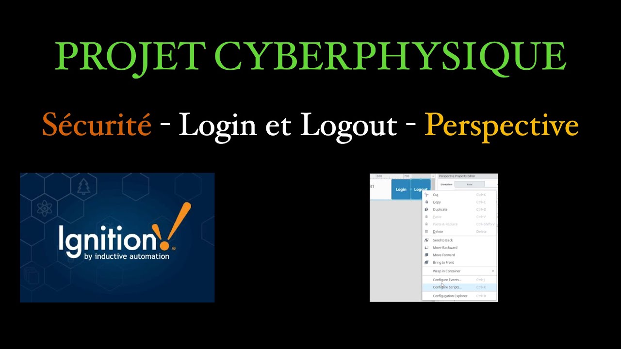 22 - Projet CyberPhysique - Bouton Login/Logout - Sécurité (Perspective ...