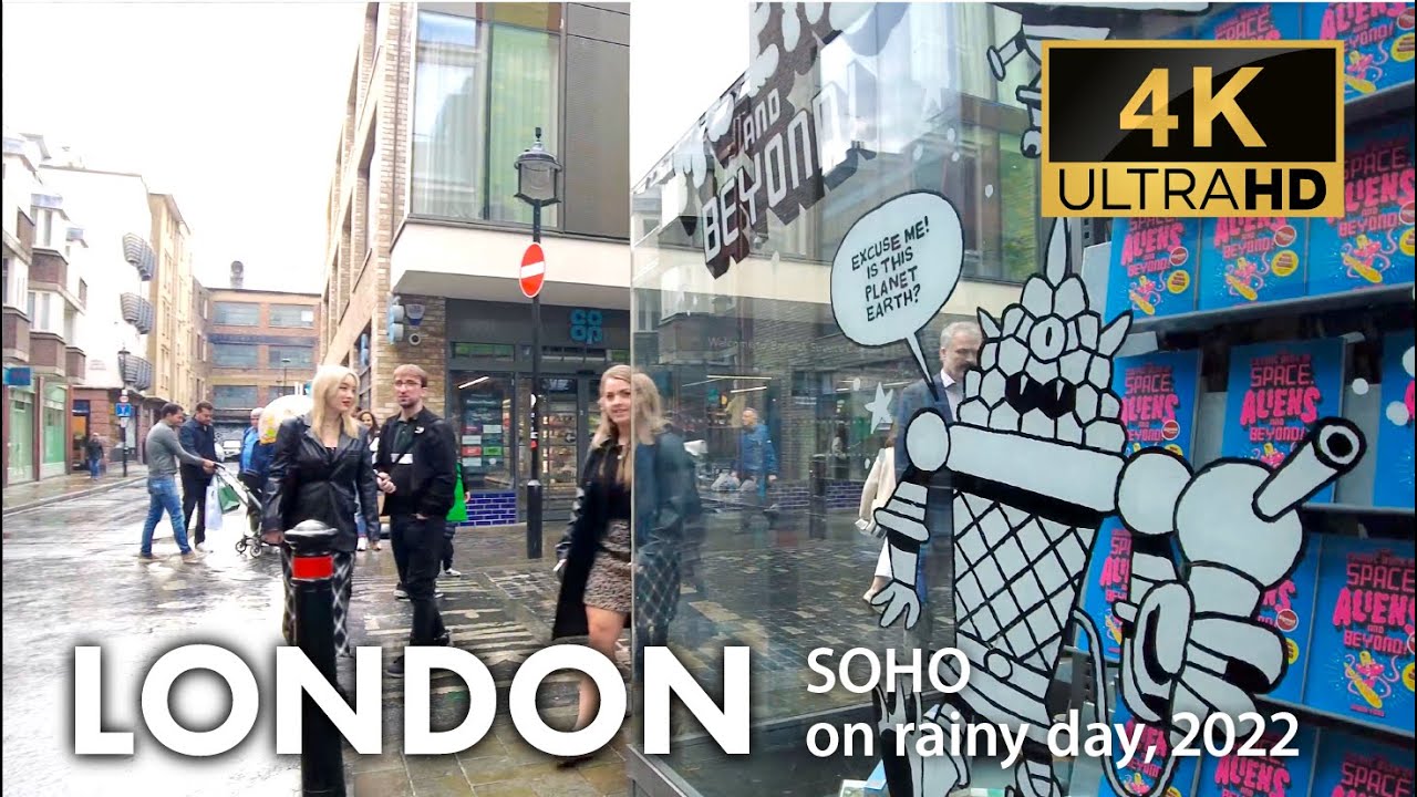 London Walk on 5/5/22, SOHO, Apollo Theatre, Gosh! Comics, 4K Vlog, Virtual Tour - YouTube