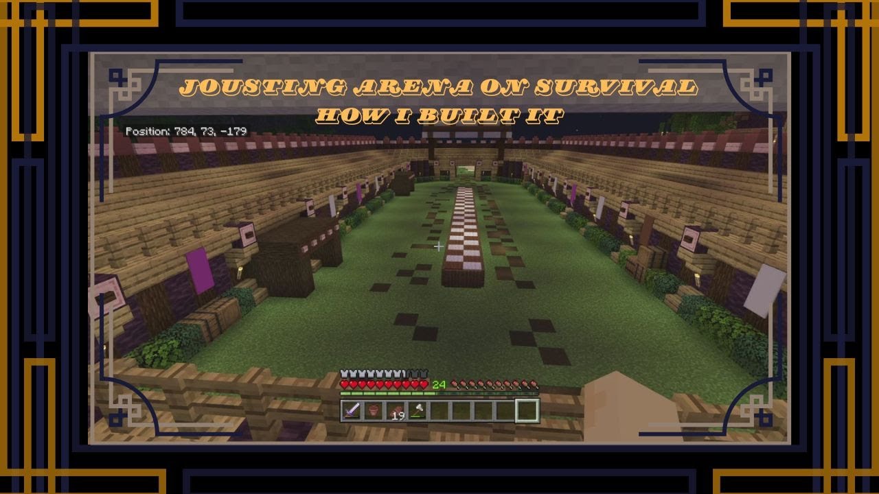How I Built my Jousting Arena on Survival Minecraft - YouTube