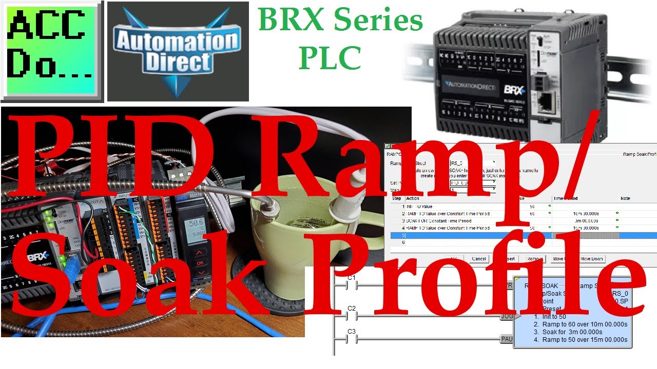 BRX (Do-More) PLC PID Ramp Soak Profile - YouTube
