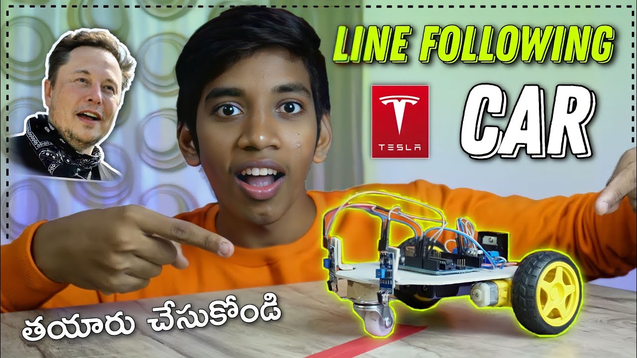 Line Following Car Arduino Project Telugu Experiments In Telugu How To Make Youtube