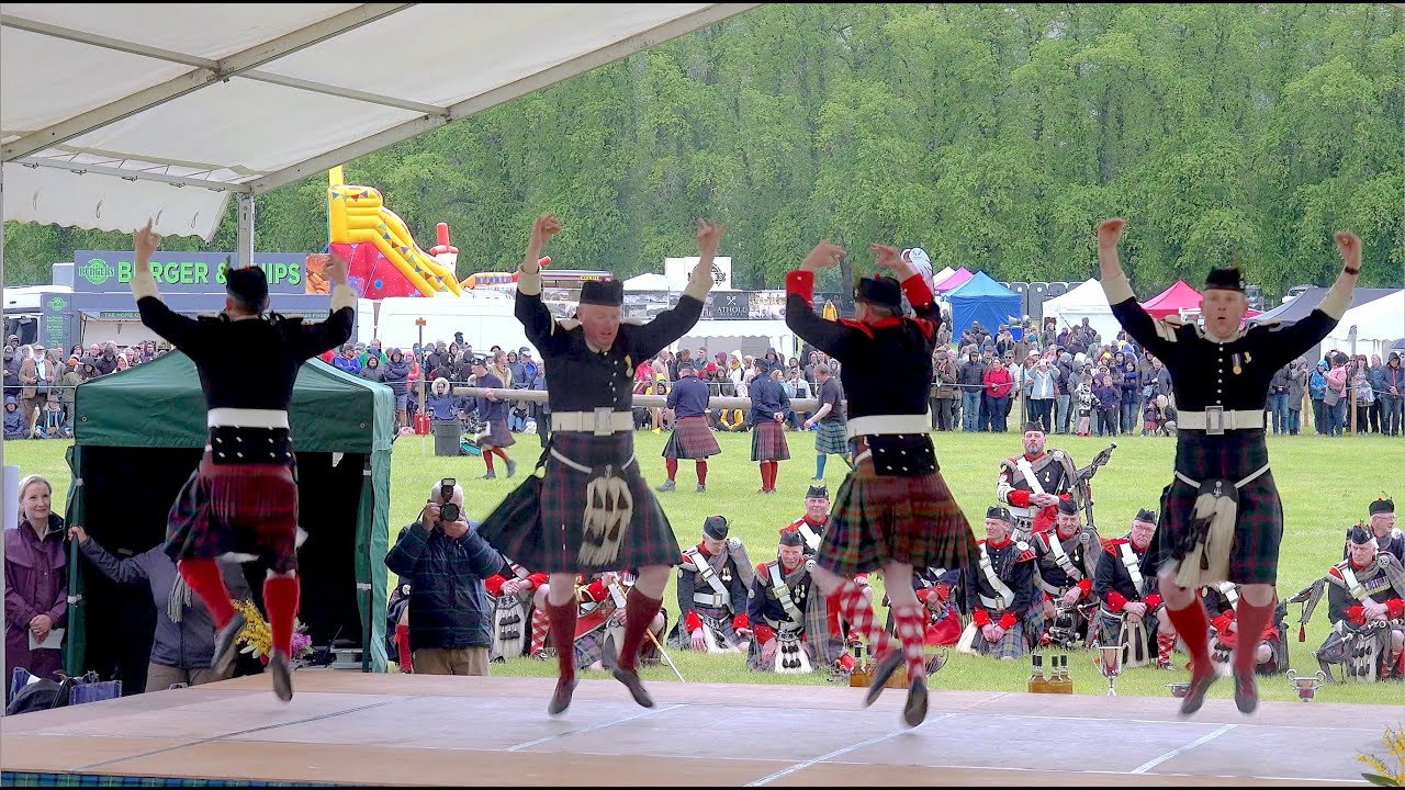 Atholl Highlanders in Highland Dancing display during 2022 Atholl ...
