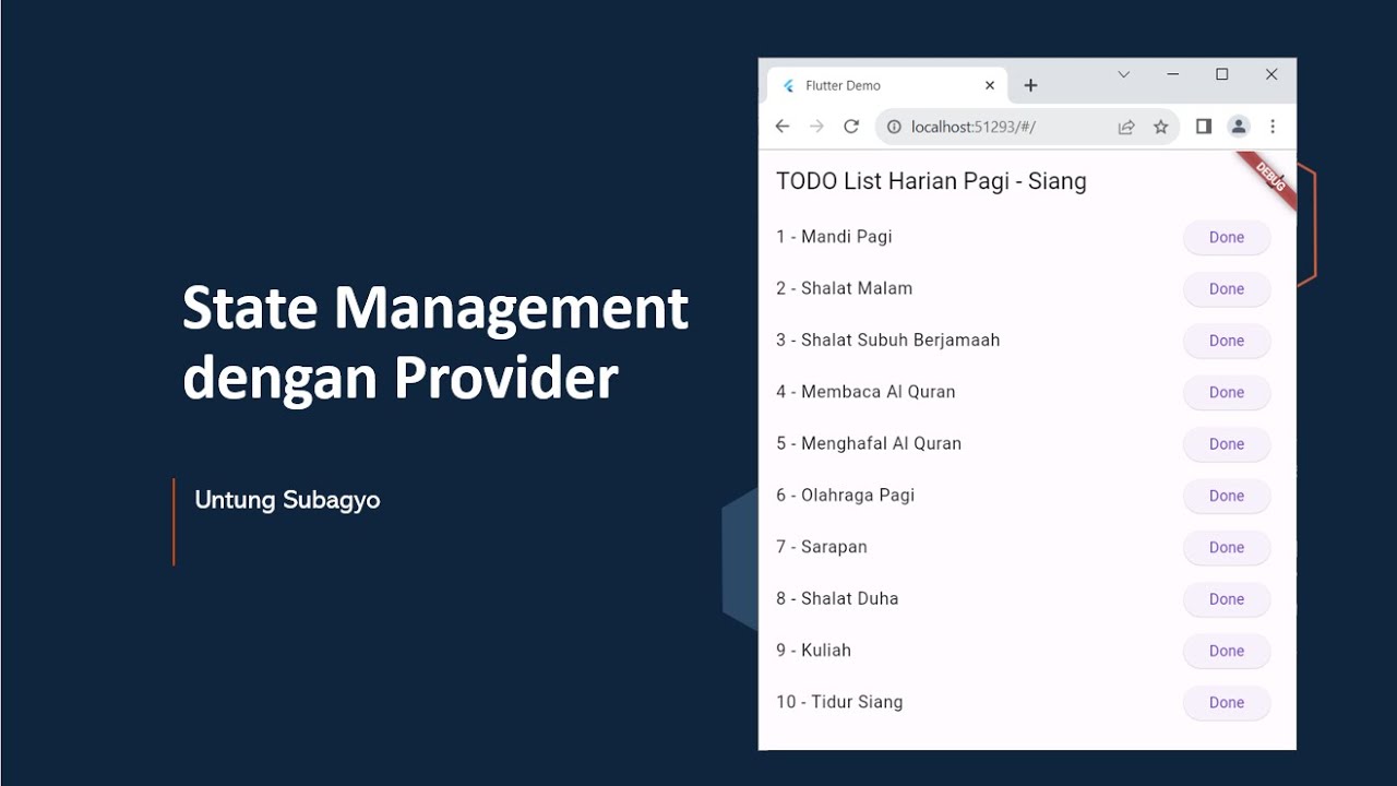 State Management menggunakan Provider - YouTube