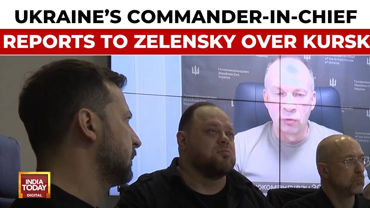 Ukraine's Commander-in-chief Reports To President Zelenskyy On Kursk ...
