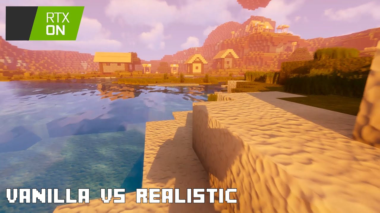 COMPARISON GAMEPLAY - Minecraft Vanilla VS Realistic Stratum & Pulchra ...