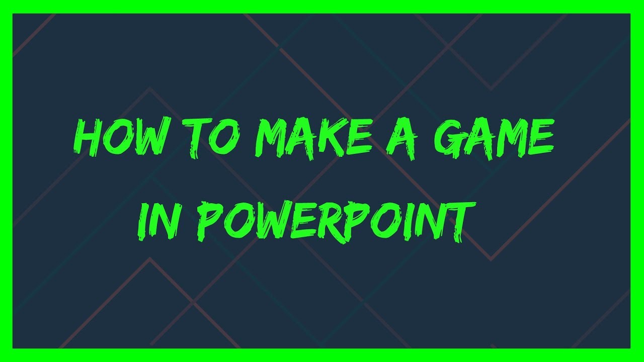 How To Make A Game In PowerPoint 2018 YouTube How To Make A Game In PowerPoint 2018 YouTube