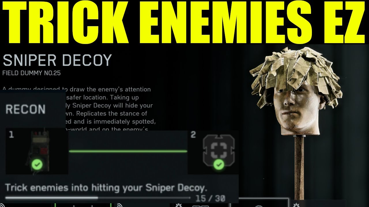 Bf6 - How to trick enemies into hitting your sniper decoy (Recon class ...
