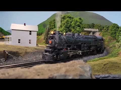 Lionel Legacy PRR Mountain M1b with two Mikado pushers MTH PRR L1s ...