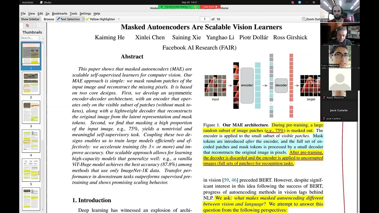 Masked Autoencoders Are Scalable Vision Learners Youtube