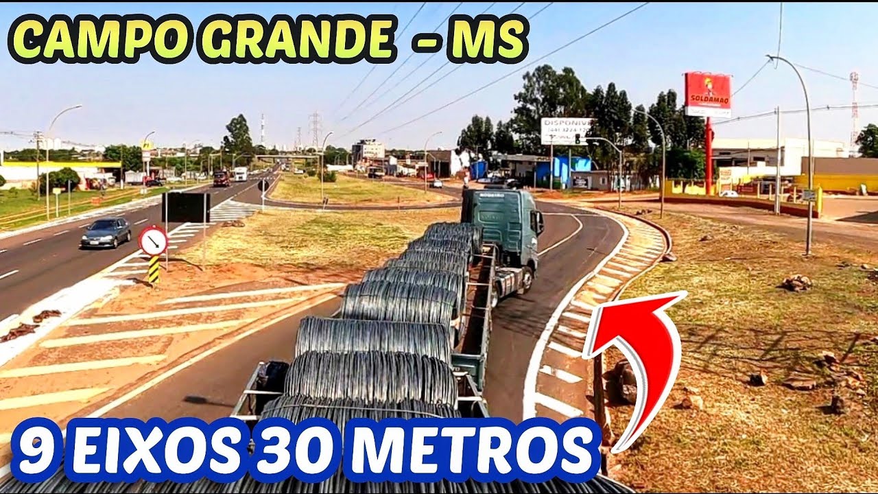 Passando por CAMPO GRANDE com o BITRENZÃO 9 EIXOS 30 METROS | Mato Grosso do Sul 🇧🇷 - YouTube