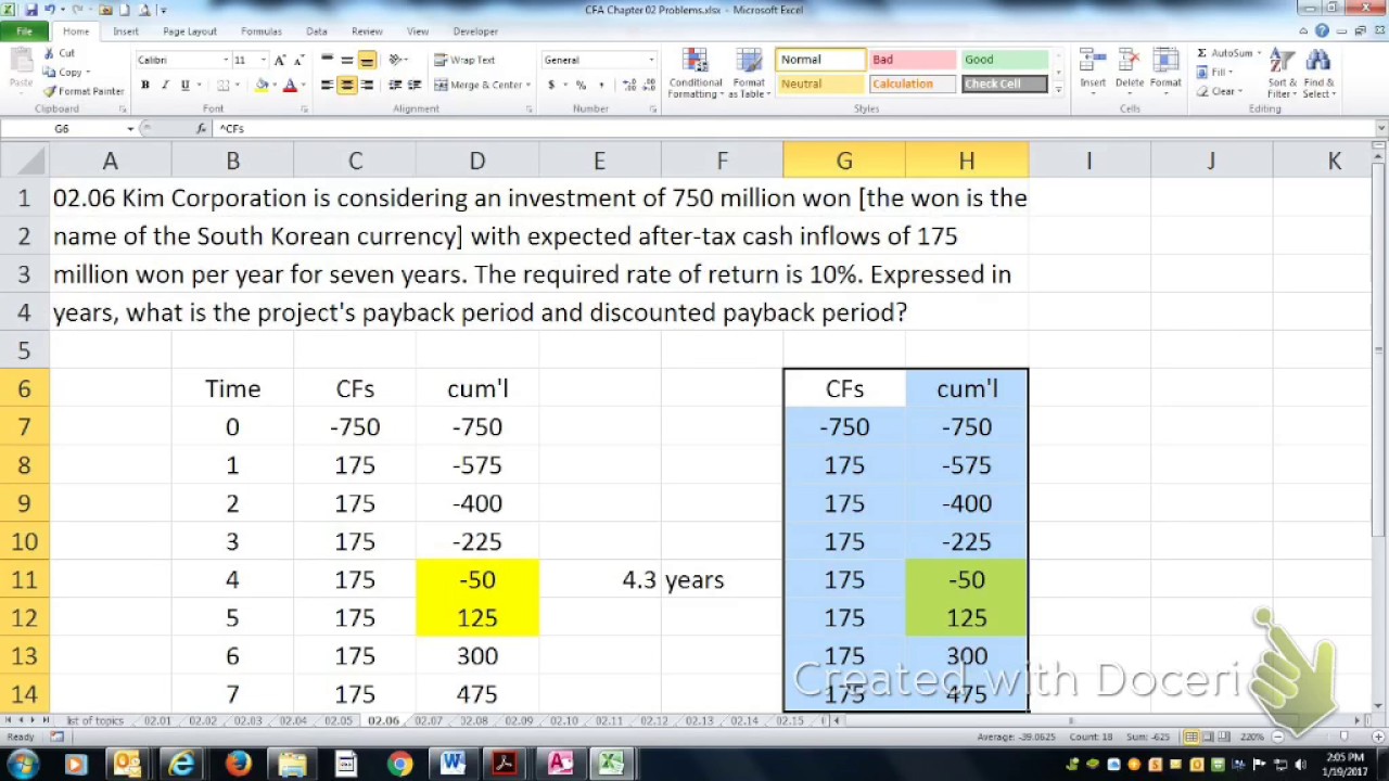 CFA Chapter 2 Problem 6 - YouTube