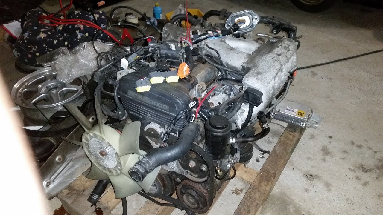 Timelapse of my Toyota Supra engine and transmission removal - YouTube