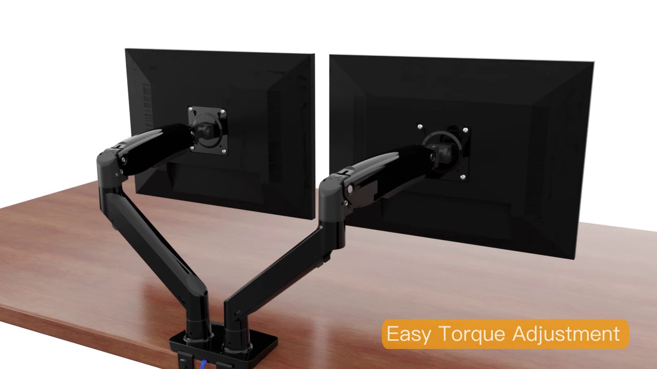 Installation of Ergear EGDS2 Dual Monitor Stand - YouTube