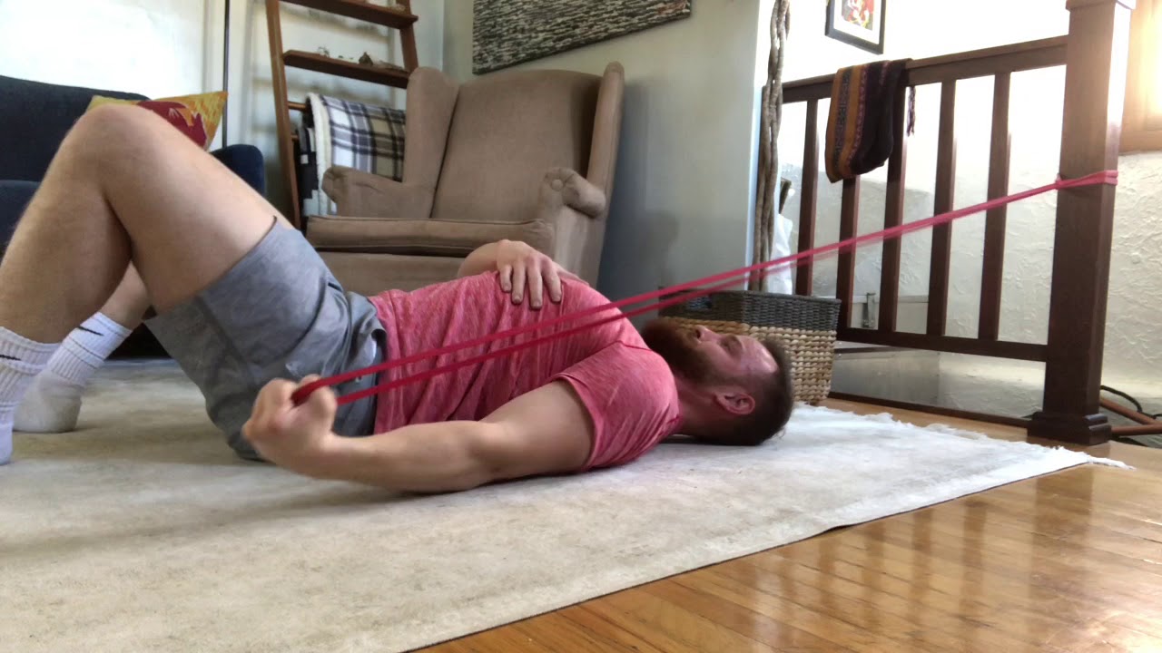 Supine Single Arm Band Pullover - YouTube